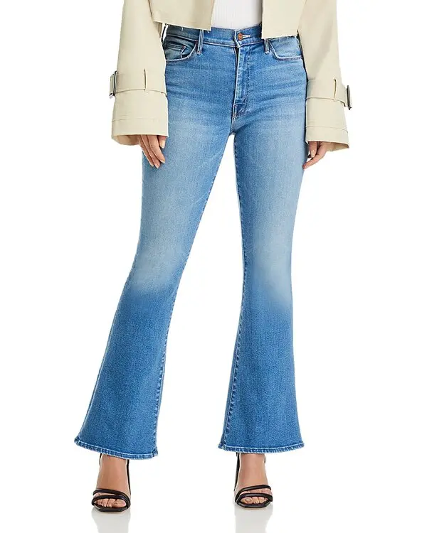 MOTHER The Lil' Weekender Petites High-rise Flare Jeans