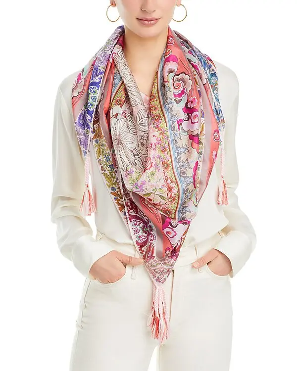 Johnny Was Modey Silk Scarf In Multi 40% Off Editorialist