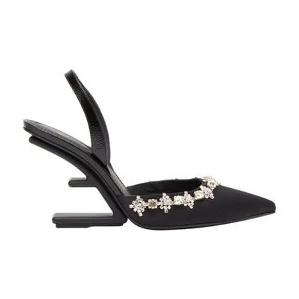 Fendi First Slingbacks - Black | Editorialist
