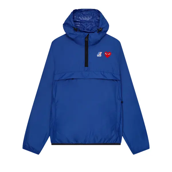 Play Comme Des Garcon X K-way Half-zip Packable Jacket - Blue