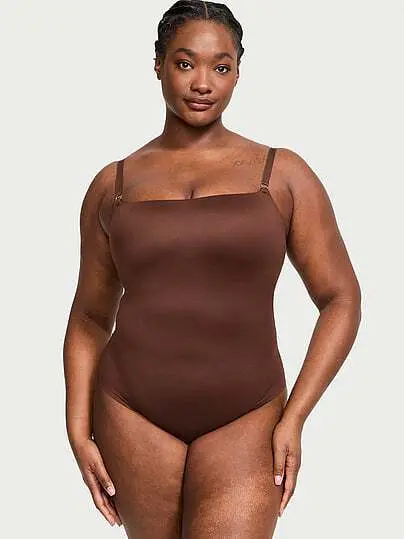 Victoria's Secret Bodywear Victoria With Feathersoft™ Lightly Lined Bodysuit - Brown