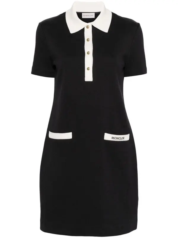 Moncler Polo Shirt Mini Dress - Blue