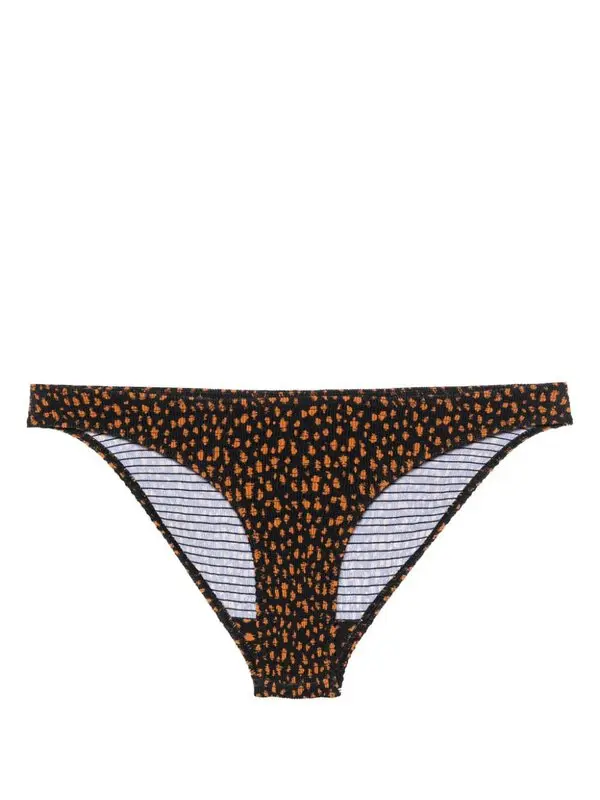 TOTÊME Smocked Bikini Bottom - Black