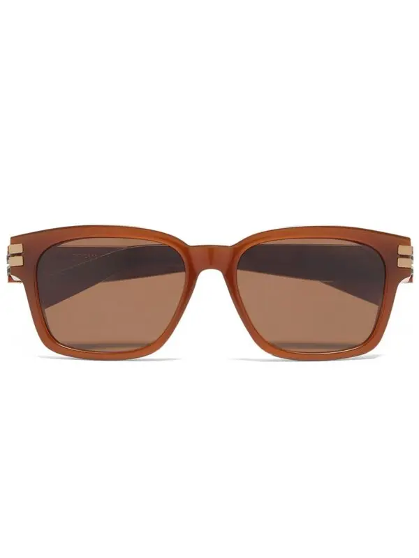 Zegna Square-frame Tinted Sunglasses - Brown