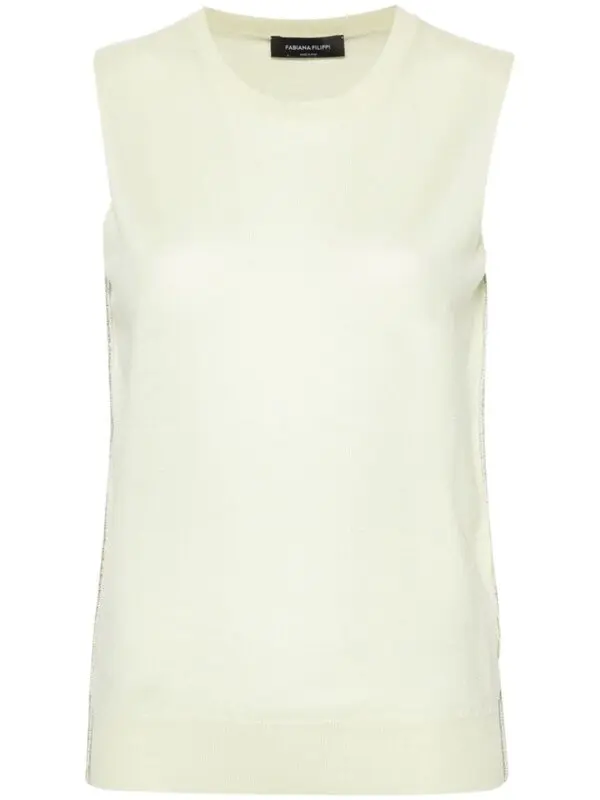 Fabiana Filippi Sleeveless Knitted Top - Green
