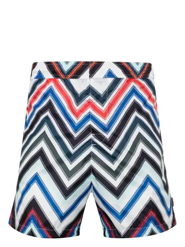 Missoni Zigzag Swim Trunks In White 44% Off Editorialist - Main Image