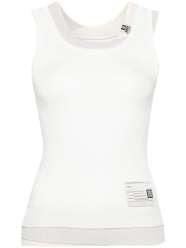 Mihara Yasuhiro Logo-patch Layered Tank Top