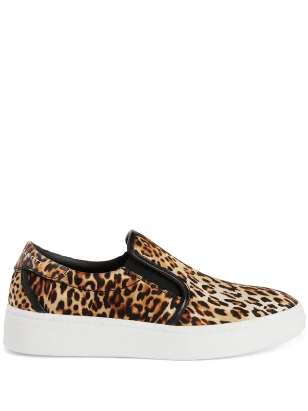 GIUSEPPE ZANOTTI Leopard Print Sneakers - Brown