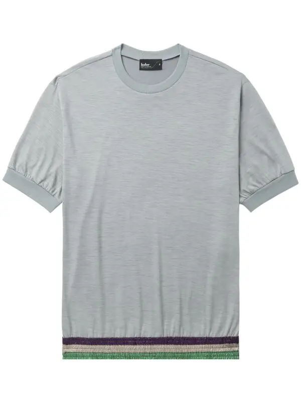 Kolor Striped-trim Knit Top