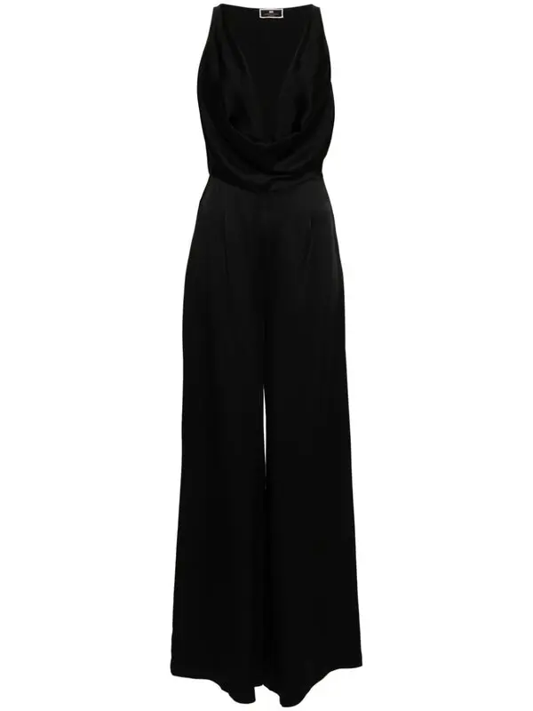 Elisabetta Franchi Draped Palazzo Jumpsuit