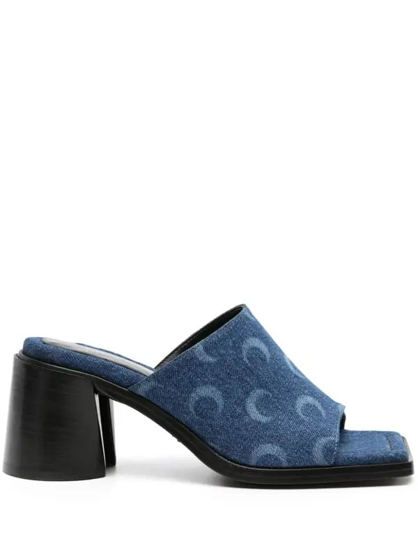 MARINE SERRE 75mm Denim Sandals