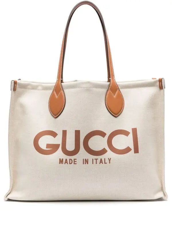 Gucci Print Tote - Neutrals