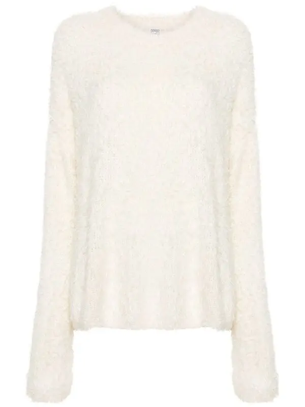 TOTÊME Brushed-effect Silk Jumper - Neutrals