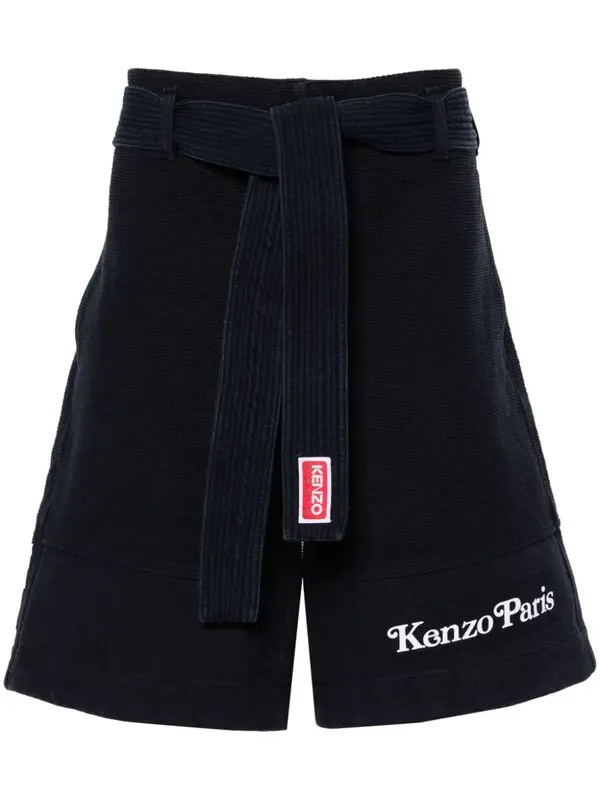 Kenzo Logo-patch Cotton Shorts