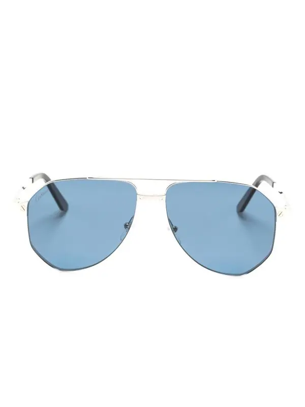 CARTIER Santos De Pilot-frame Sunglasses