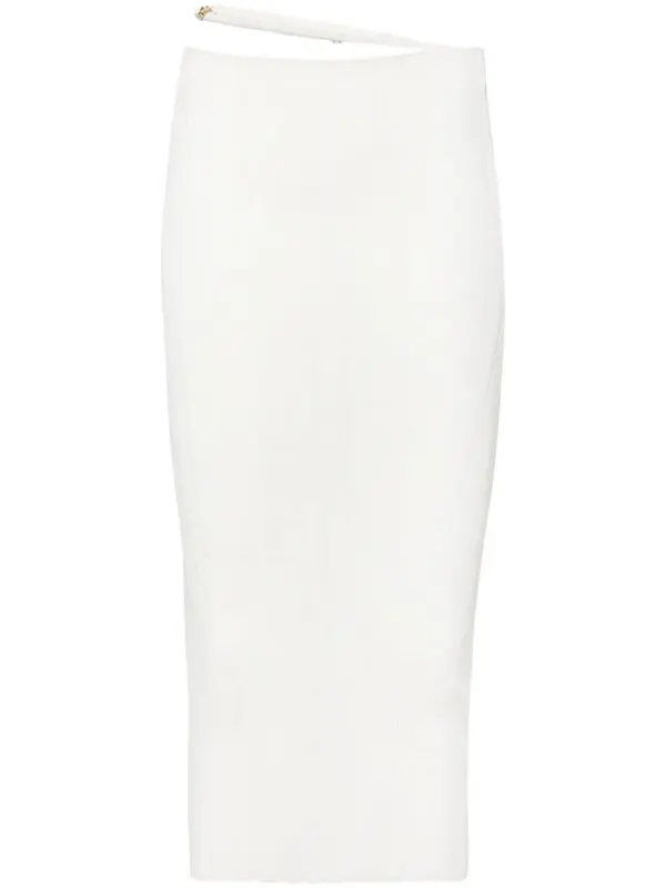 Jacquemus La Jupe Parlu Knitted Midi Skirt - Neutrals