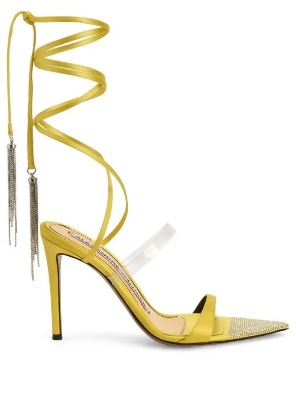 Alexandre Vauthier 105mm Ankle-strap Leather Sandals