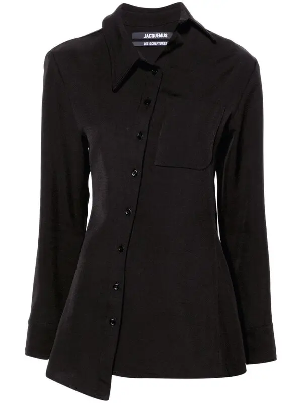 Jacquemus La Chemise Pablo Asymmetric Shirt - Black