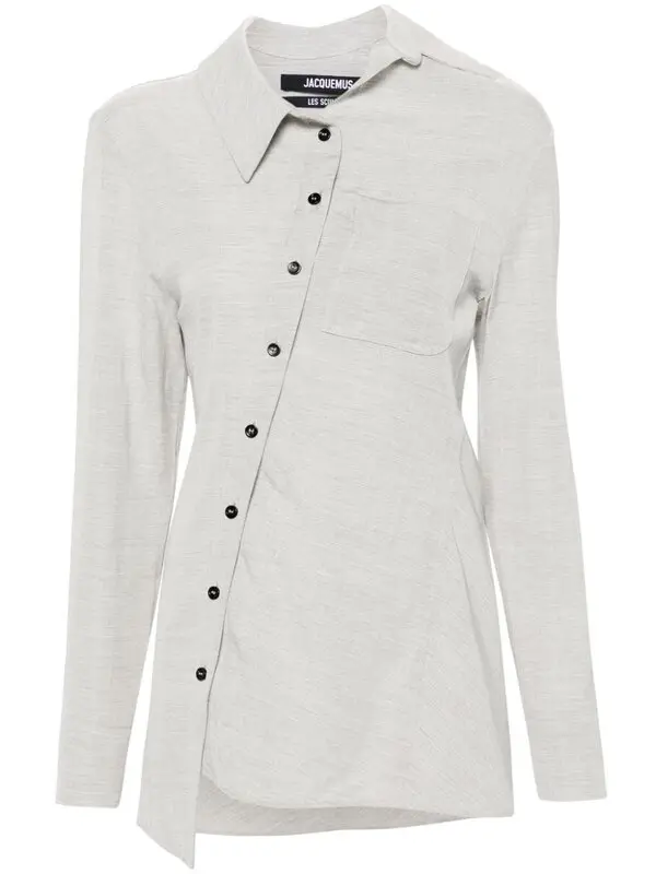 Jacquemus La Chemise Pablo Asymmetric Shirt - Grey