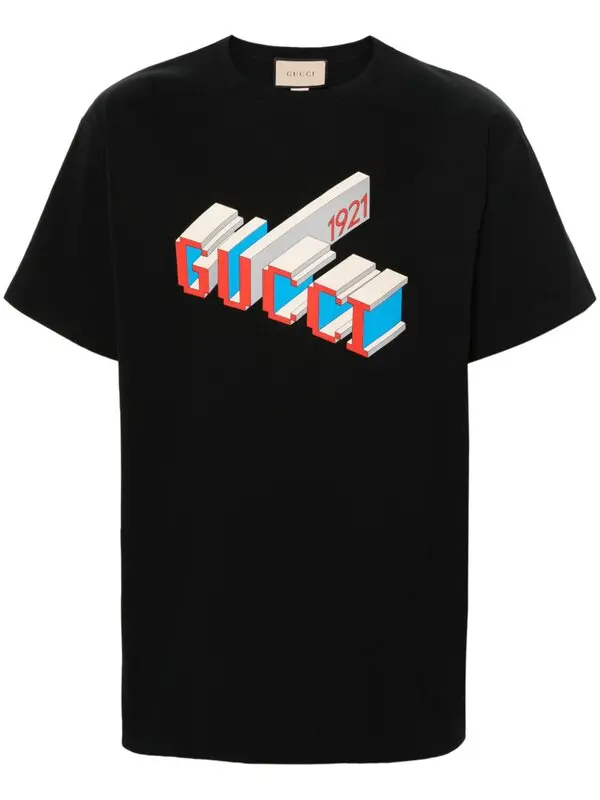 Gucci 3d 1921-Print T-Shirt - Black | Editorialist