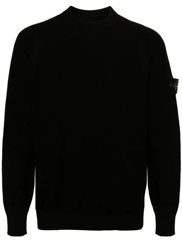 Stone Island Compass-motif Waffle-knit Jumper