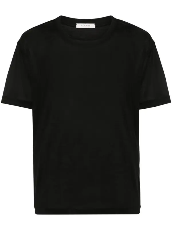 LEMAIRE Sheer Silk T-shirt - Black