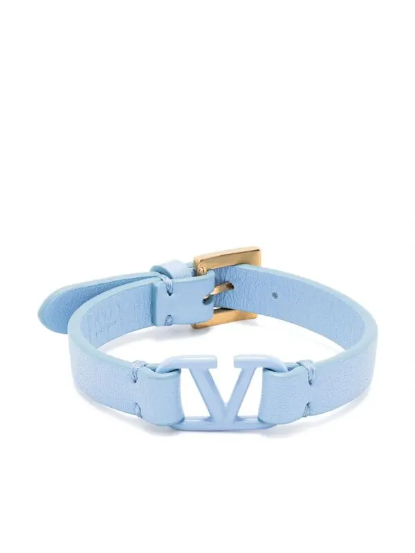 New with tags, Valentino Garavani Sky Blue Belt Valentino Garavani Leather Belt With Turquoise Buckle  main image 2
