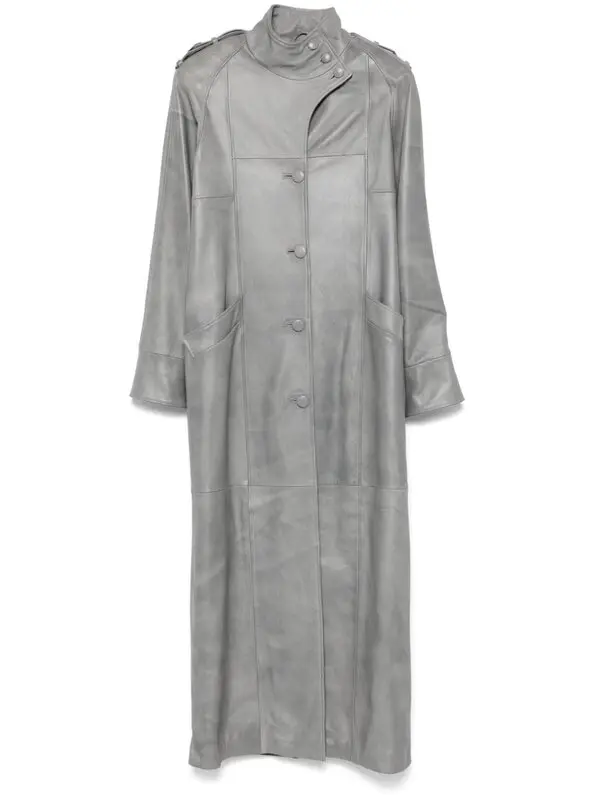 MANOKHI Kylen Leather Trench Coat