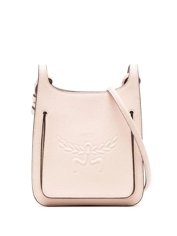 Mcm Himmel Mini Leather Crossbody Bag - Pink