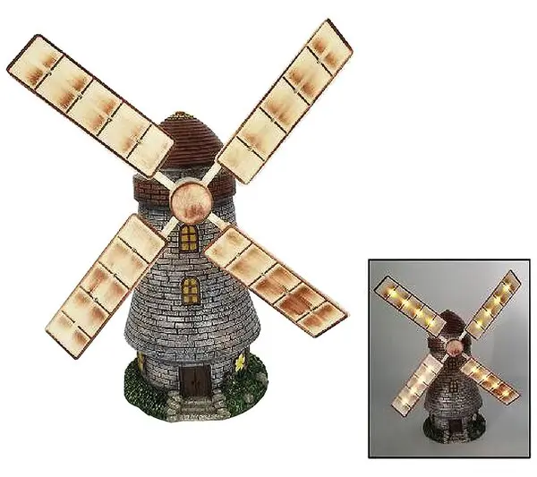 SANTA'S WORKSHOP 15.3' Solar Windmill