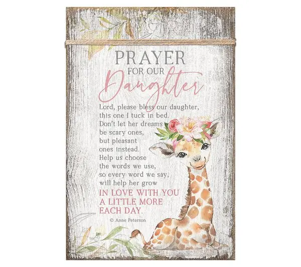 DEXSA COMPANY Dexsa Prayer For Our Daughter Wood Plaque With Easel