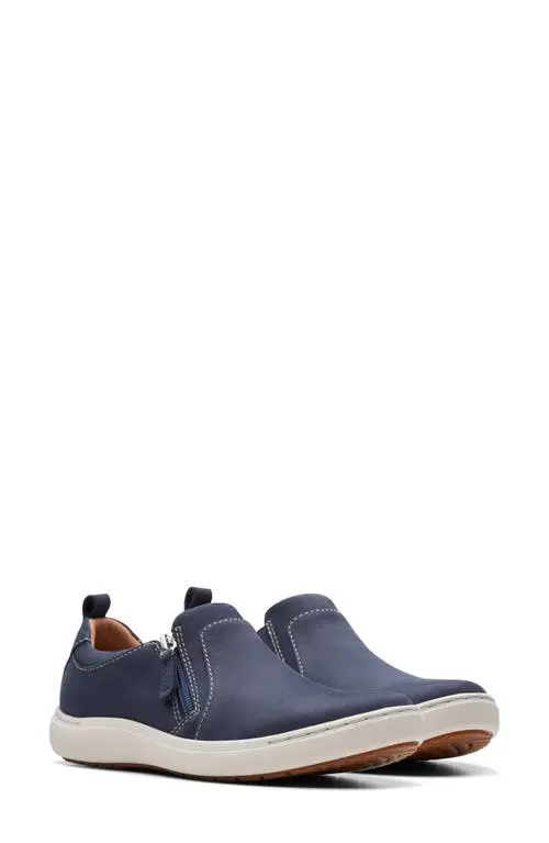 Clarks Slip-on Sneaker - Navy Nubuc