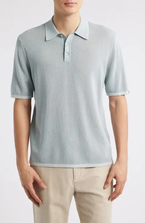 Rag & Bone Harvey Relaxed Polo - Light Blue