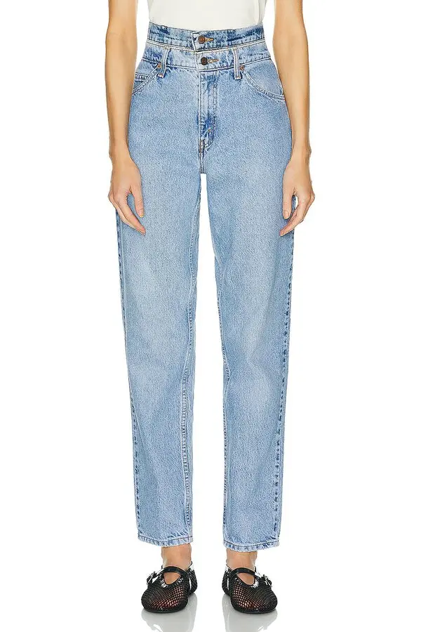 ALIGRACE Double Waist Customs Jeans In Denim-light