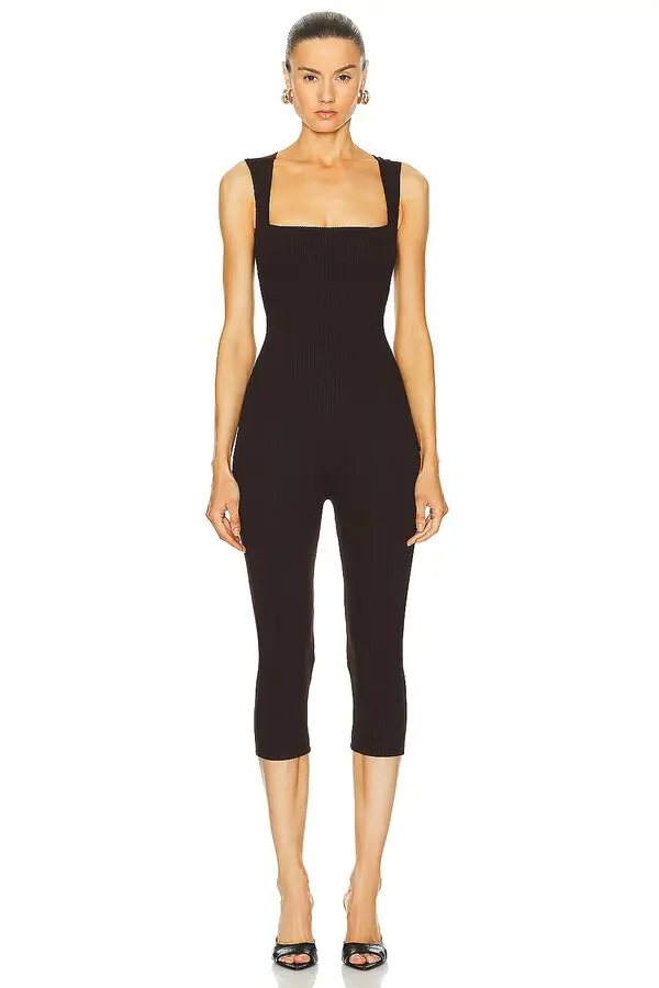 SANS FAFF Bell Pedal Pusher Jumpsuit - Brown