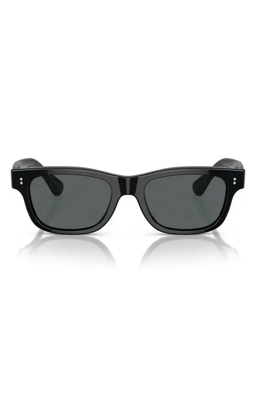 Oliver Spencer Rosson Sun 53mm Gradient Polarized Square Sunglasses - Black Polarized