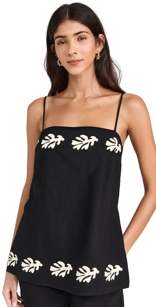 SEVEN WONDERS Ammlia Leaf Print Top
