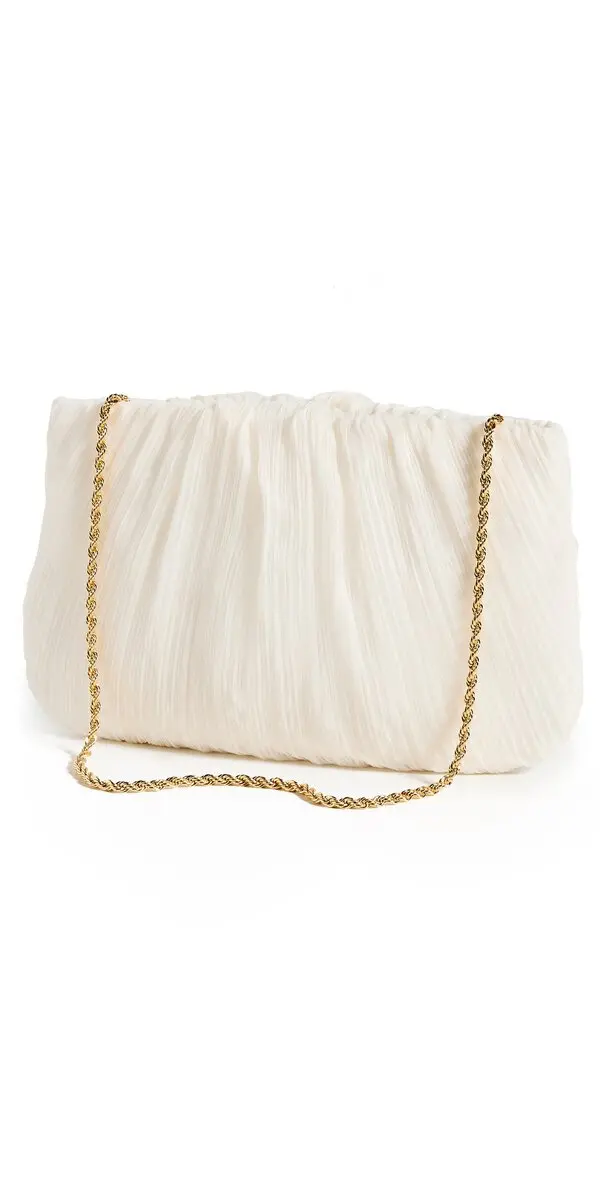 LOEFFLER RANDALL Brit Pleated Pouch - Pearl