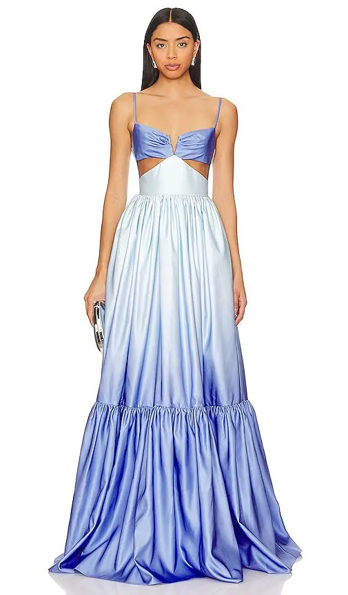 SAU LEE Nova Gown - Blue Ombre