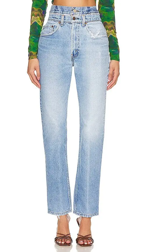 ALIGRACE Double Waist Customs Jeans