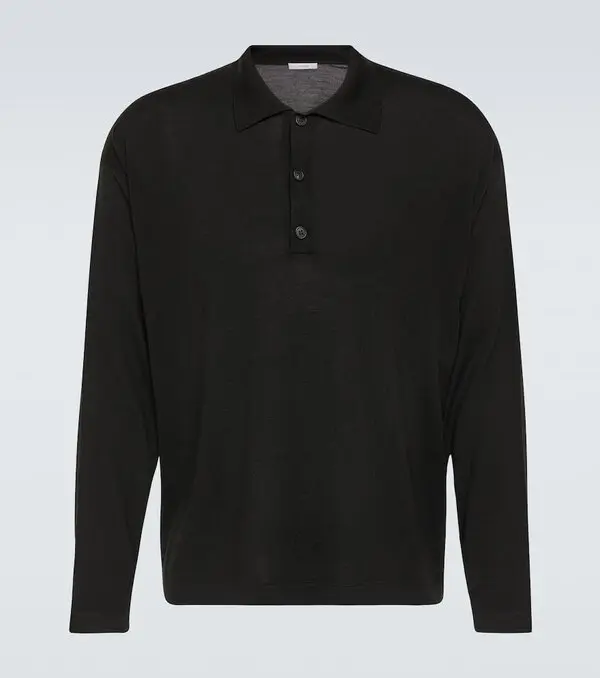 THE ROW Djon Wool Polo Sweater