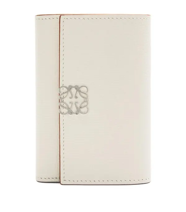 Loewe Leather Anagram Vertical Wallet - White