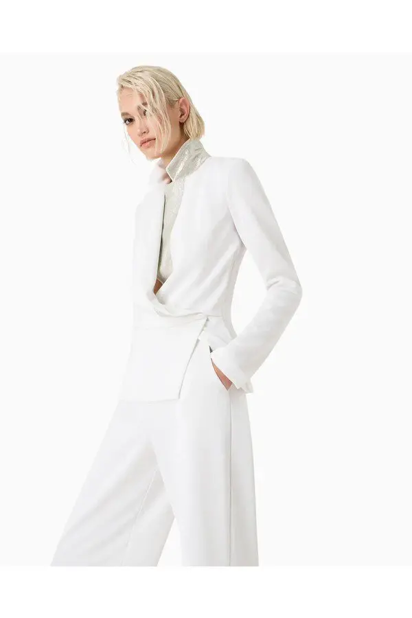 Giorgio Armani Single-breasted Viscose-blend Jersey Jacket