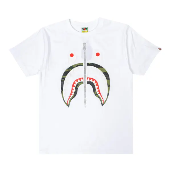 BAPE 1st Camo Shark Tee - White