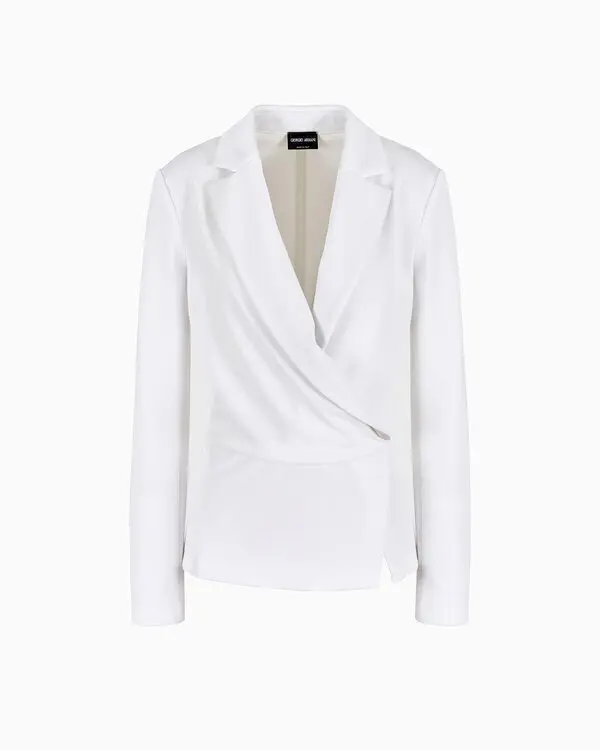 Giorgio Armani Single-breasted Viscose-blend Jersey Jacket