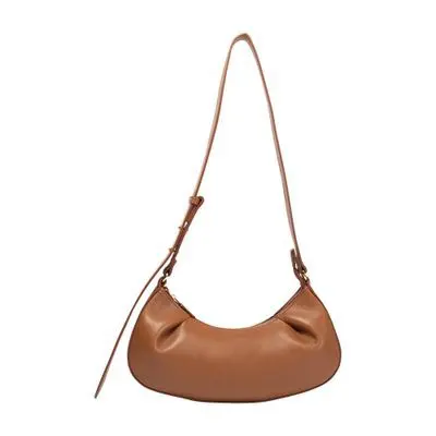 ELLEME Dimple Moon Small Leather Crossbody Bag - Brown | Editorialist