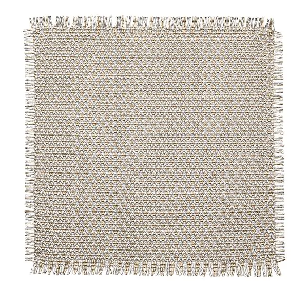 KIM SEYBERT Fringe Placemat In Gold And Silver