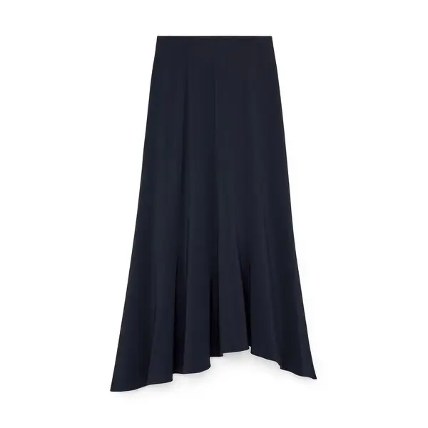 G. LABEL BY GOOP Sami Godet Crepe Skirt