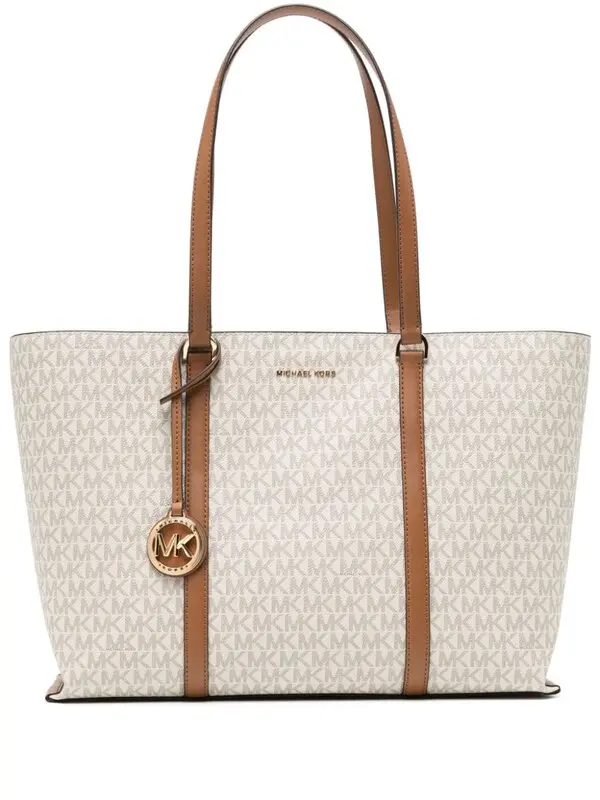 Michael Kors Temple Large Tote Bag - Neutrals