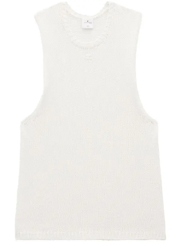 COURREGES Knitted Tank Top - White